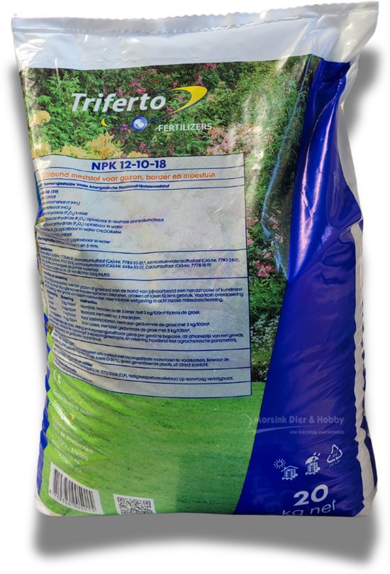 Triferto Kunstmest 12-10-18 - Universele meststof voor gazon en tuin ...