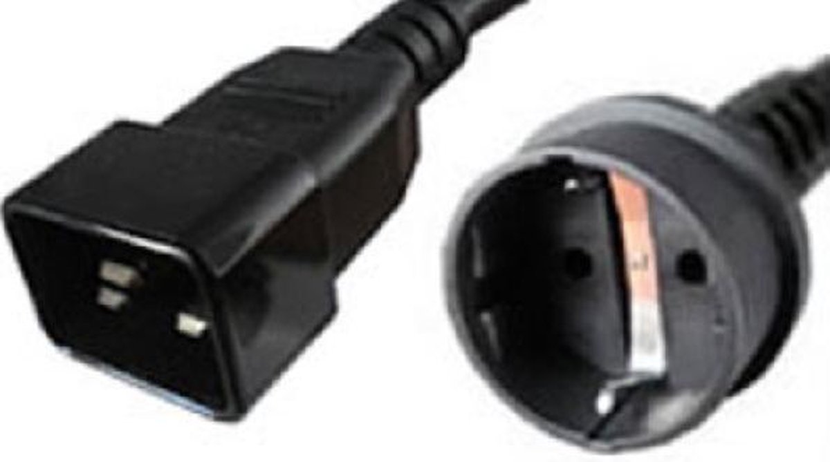 E&T Powercables UPS stroomkabel met rechte C20 plug en rechte CEE 7/3 ...
