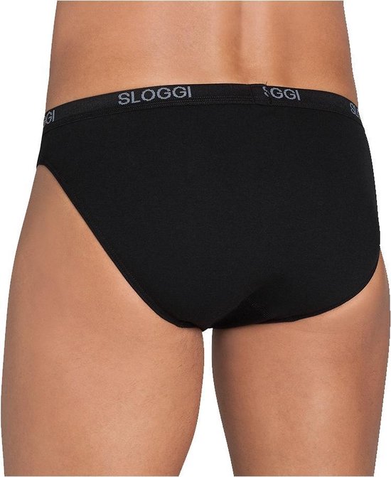 sloggi men Basic Heren Mini slip - 2-pack - Zwart - Maat L | bol