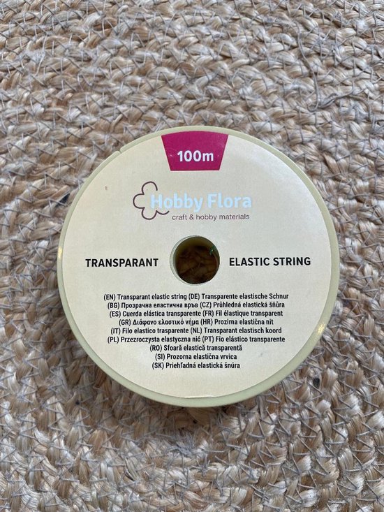 Sieraden elastiek voor sieraden en armbanden rond 0,6 mm - 100 meter op ...