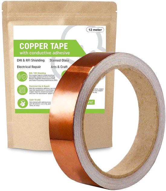 Kopertape | Slakkenwering 12 meter | Zelfklevende kopertape voor ...
