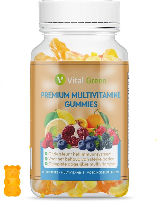 Vital Green - Multivitamine Gummies (60 stuks) – Energie, Weerstand en Dagelijks Welzijn | bol