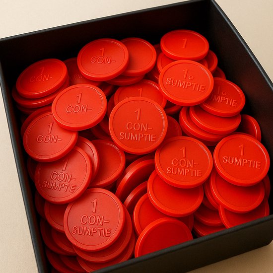JETONS - Drankjetons - dia:28mm - Betaalmunten - Fiches - 100 Stuks ...