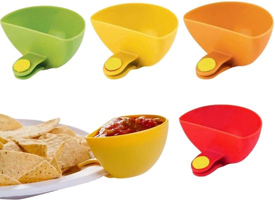 Set de bols à trempette - 4 bols à trempette à clipser pour collations ...