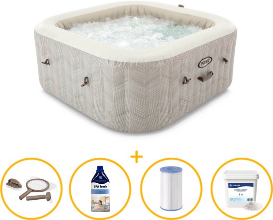 Intex opblaasbare spa | 4-persoons Chevron Deluxe | Pakket | Spa filter ...