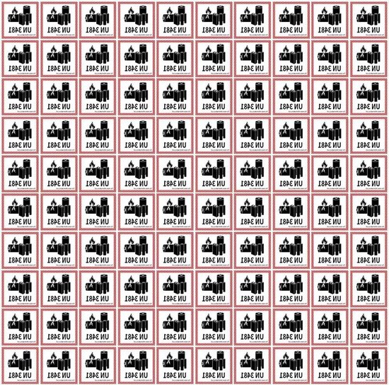 100 stuks Lithium Ion UN3481 Waarschuwingslabels - Veiligheidssticker ...
