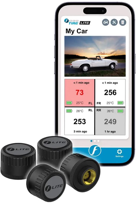 FOBO Tire LITE: Bandenspanningsysteem voor oldtimers TPMS | bol