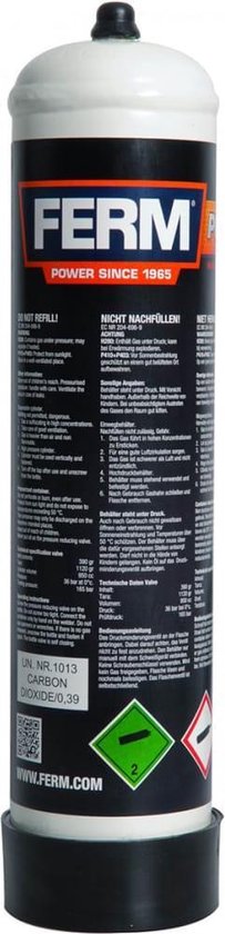 FERM WEA1031 CO2 gas wegwerpvulling - Geschikt voor MIG-lasapparaten | bol