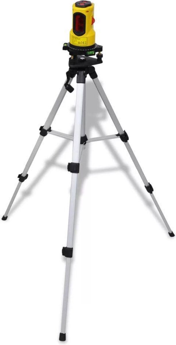 vidaXL Laser waterpas set kruislijn laser met aluminium drie-poot en ...