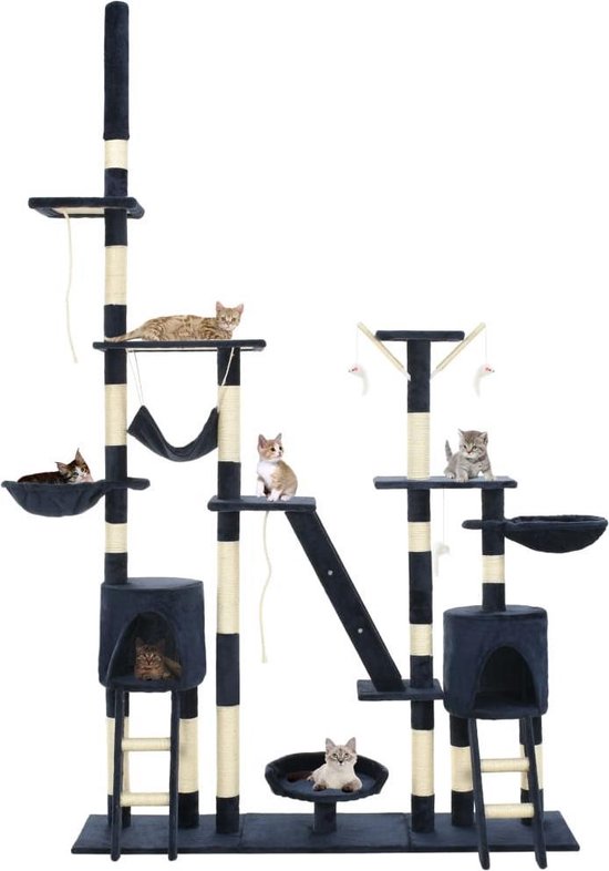 vidaXL - Kattenkrabpaal - met - sisal - krabpalen - 230-250 - cm ...