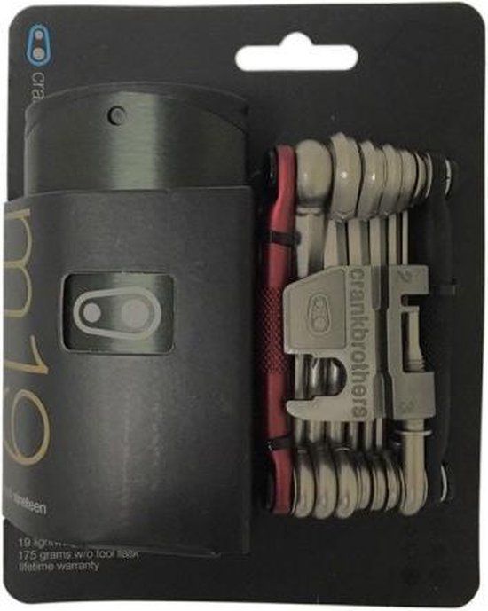 Crankbrothers multitool M19 zak model zwart/rood 19-delig | bol