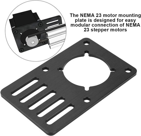 Aluminium Nema 23 Montageplaat voor CNC en 3D Printer Accessoires | bol