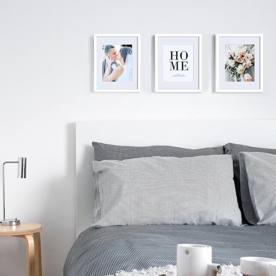 Witte fotolijsten - Wanddecoratie - 3 stuks - A3 formaat | bol
