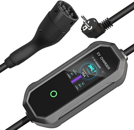 Bar2Charge EV Thuislader Type 2 – 3.7kW | 16A | 5m Kabel | Mobiele ...