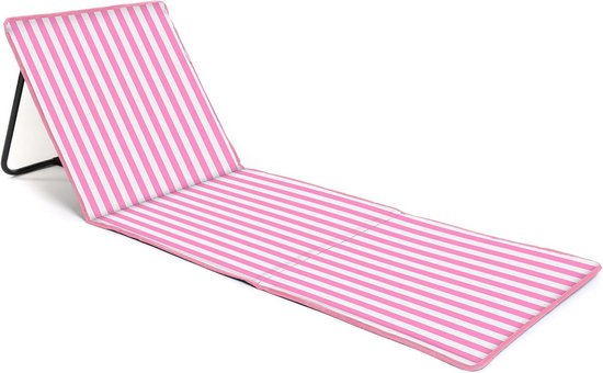 Opvouwbare Lichtgewicht Verstelbare Strandmat met Rugleuning en Pocket ...