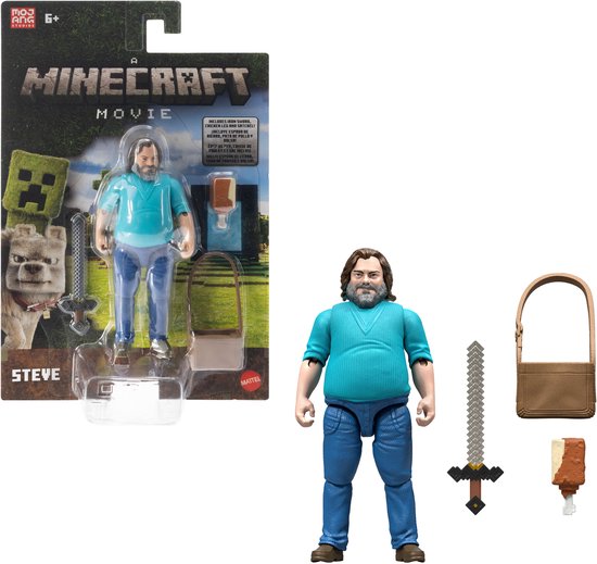 Mattel A Minecraft Movie Action Figure Steve 10 cm Action Figuur | bol