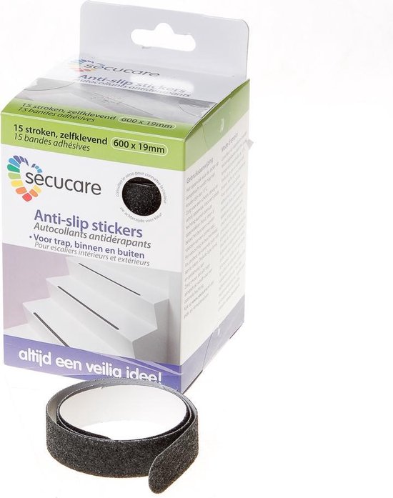 Secu Anti-slip sticker 19x600mm zwart(15) 8040.150.04 | bol.com