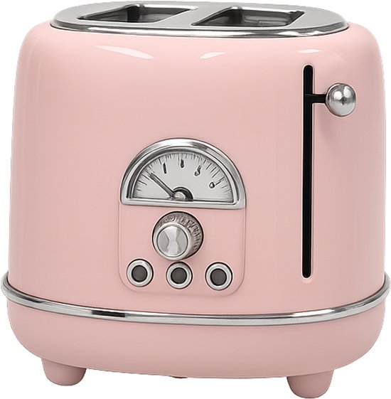 Retro Roze Broodrooster – 2 Sleuven – 6 Standen – Ontdooien & Opwarmen ...