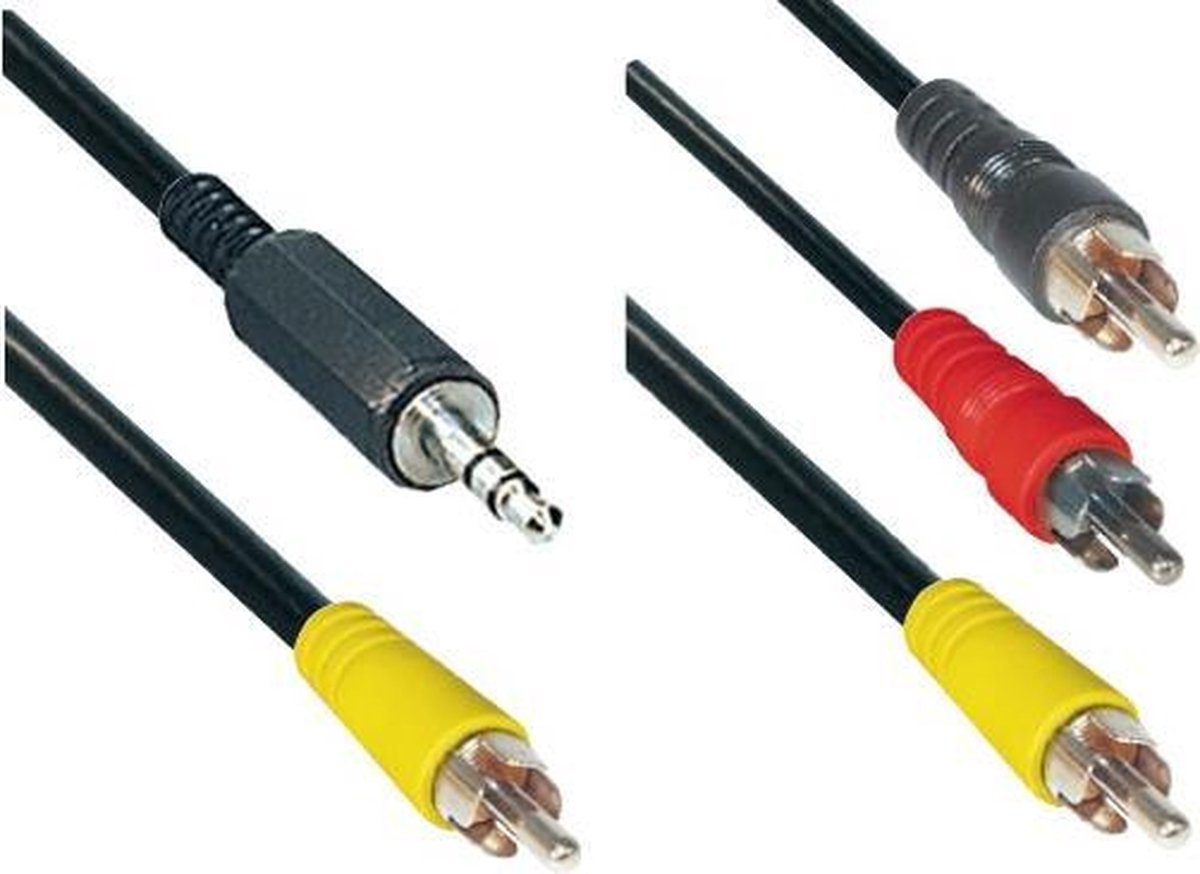 Tulp composiet naar Tulp composiet en 3,5mm Jack audio video kabel - 3 ...