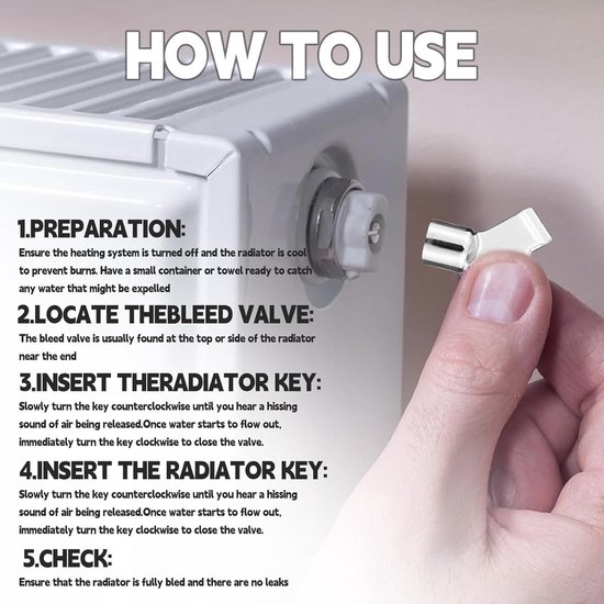Heating bleed key set 6 pieces air vent keys suitable for heaters ...