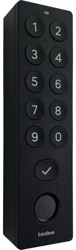 Tedee Keypad Pro – Zwart – Toegangscode & Vingerafdruk – Voor Tedee PRO en GO - BLE 3.0 | bol