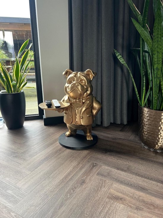 Tafel Hond Bijzet Tafel 70CM | Bulldog Butler Tafel - Unieke ...