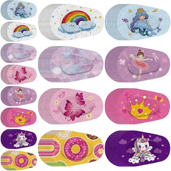 lui oog plakker - kind - roze/paars - 48 stuks in 8 designs | bol