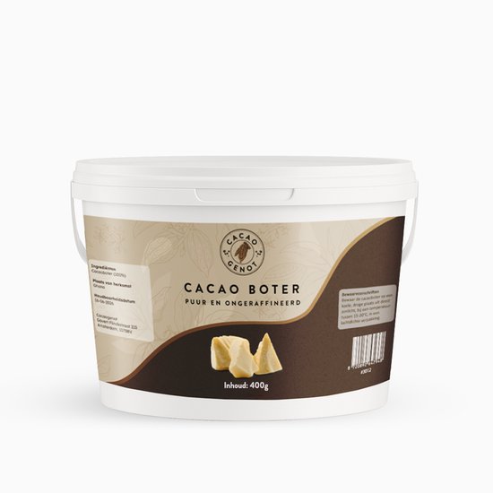 Cacaogenot - Pure Cacaoboter 400 gram - Ongeraffineerd - Vegan - Huid ...