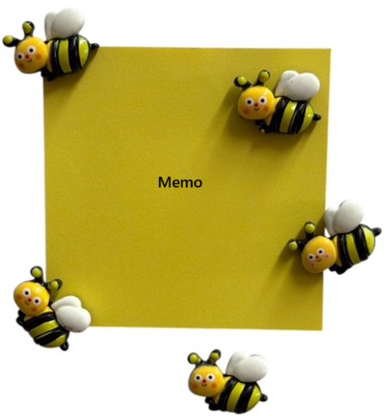 TLVX 5 stuks Vrolijke 3D Bijen Magneten / Leuke Koelkast Magneten ...