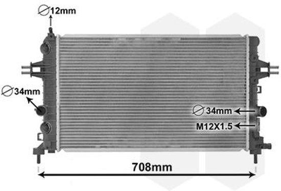 RADIATOR VOOR OPEL ASTRA H 2003-2007 1300266 | bol