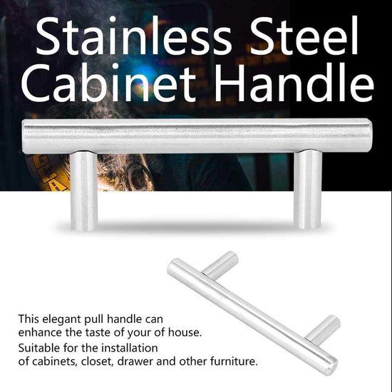 Handvatten Roestvrij Staal T Bar Kast Pull Handgrepen Knoppen Keuken ...