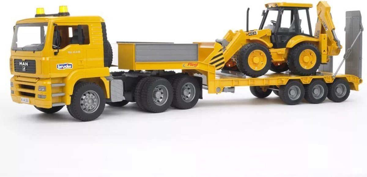 Bruder Man Dieplader + Bagger | bol