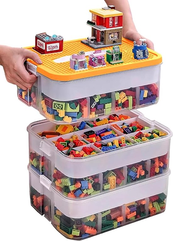 S&Dshopline - Opbergdoos voor Lego bouwstenen, opbergvakken, stapelbare ...