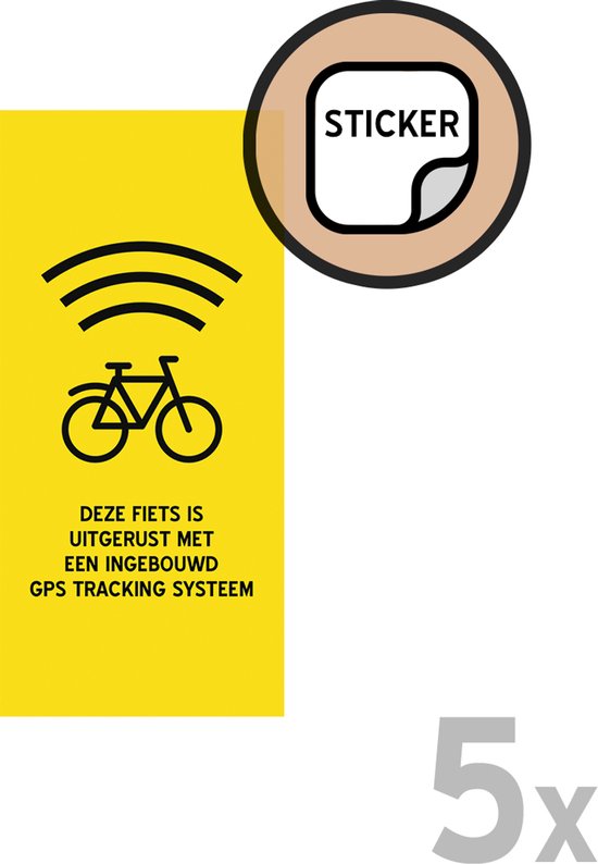 Fiets stickers/ afschrik sticker (5x) | "Deze fiets is uitgerust met ...