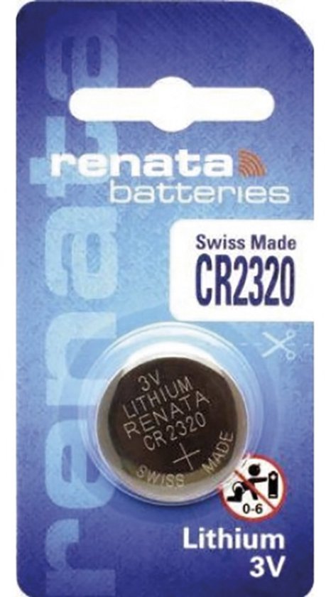 Renata Lithium Batterij - Knoopcel - CR2320 - 1 stuks - 3V - Made in Switzerland | bol