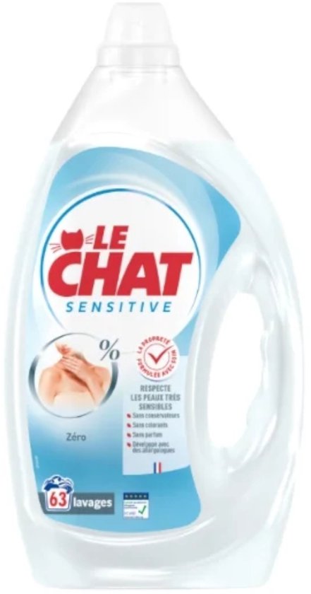 Le Chat 2.835l sensitive 0% 63sc wasmiddel | bol