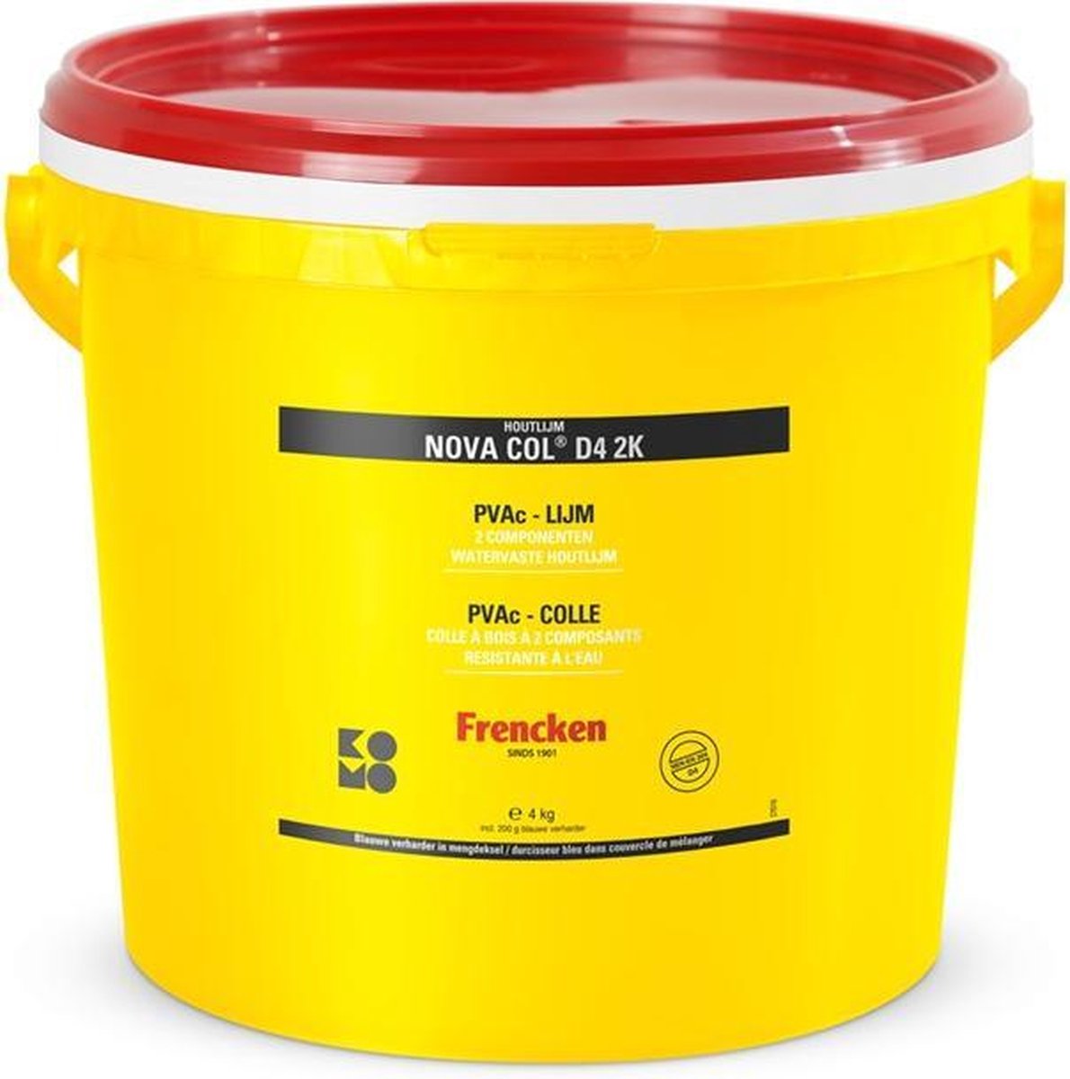 Frencken Houtlijm novacol watervast 2-componenten D4 4kg | bol.com