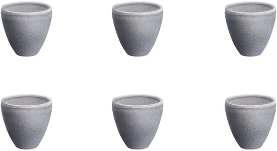 Kopje STONE 15cl - 6 stuks - Maan grijs | bol