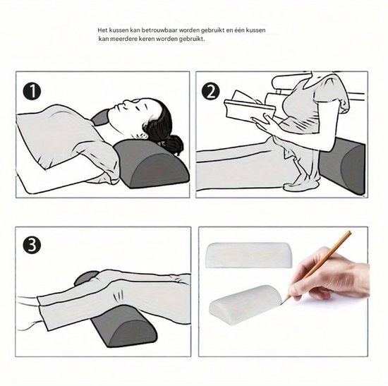 S&E Orthopedisch Memory Foam Beenkussen – Ergonomisch Kniekussen voor Zijslapers –... | bol