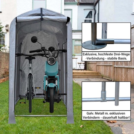 Fietsenstalling voor in de Tuin - Fietsberging - Fietsenhok - Grijs | bol