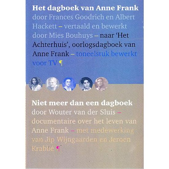 DVD Het dagboek van Anne Frank en niet meer dan een dagboek (NIEUW ...