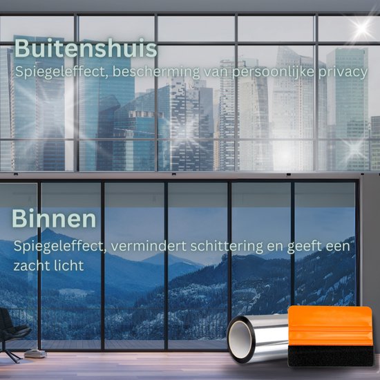 Perfect Cover® Isolerende Raamfolie Anti Inkijk - 90 x 200 cm - Met ...