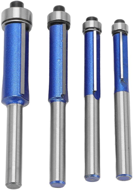 Hoge Precisie Trim Bit Set - 4 Stuks | Diepte Verstelbaar | Sterke ...