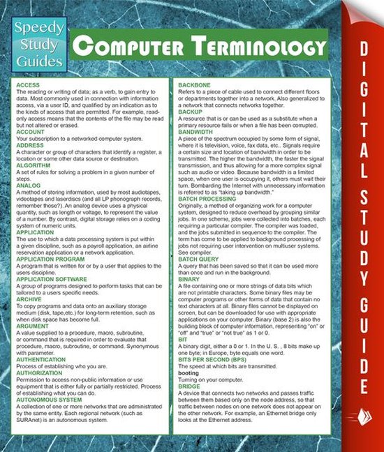 Computer Terminology (Speedy Study Guides) (ebook), Mdk Publishing ...