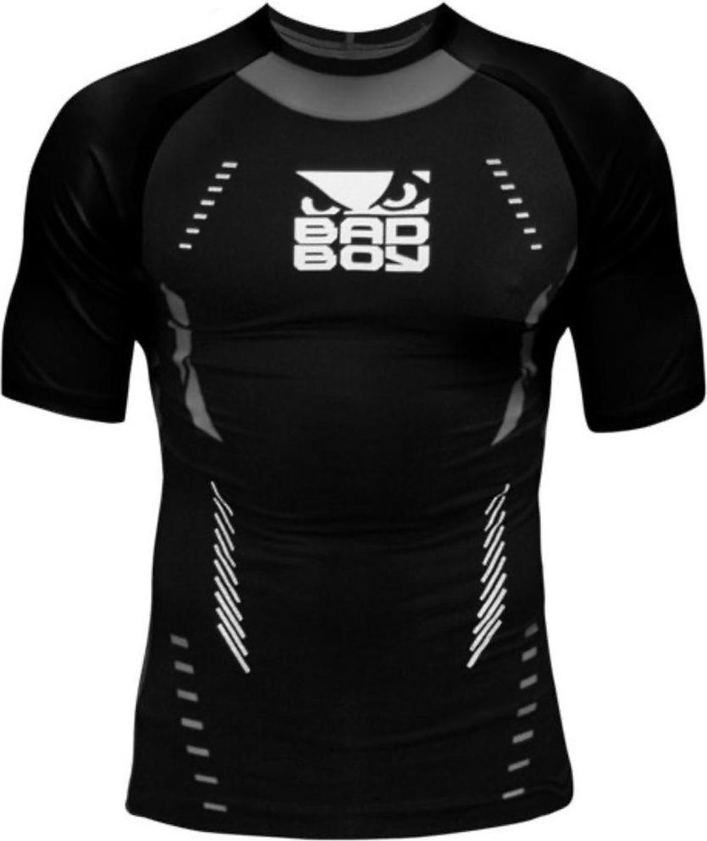 Bad Boy Sphere Compressie Top Rash Guard S/S Zwart Grijs Kies uw maat ...