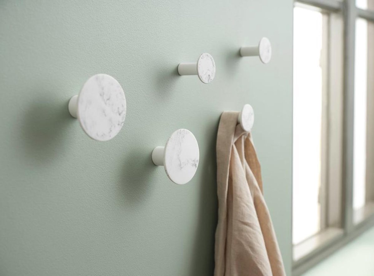 Knoppen marmer look - kapstok - 5 stuks | bol.com