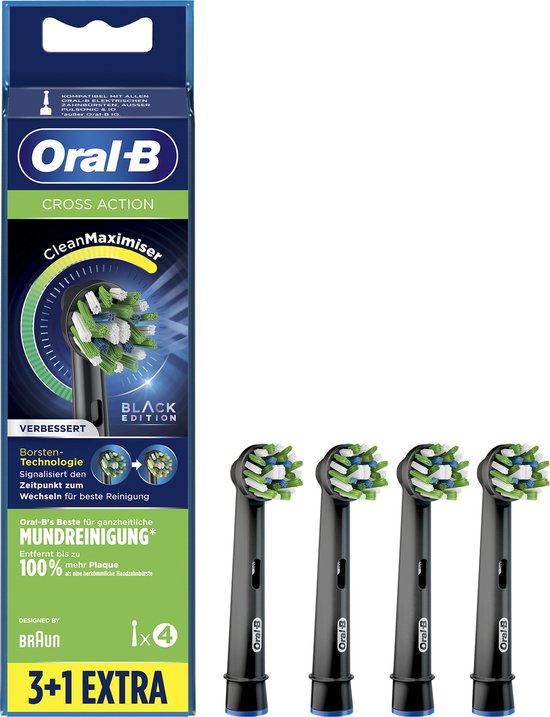 Oral-B CrossAction Opzetborstel Black Edition Met CleanMaximiser ...