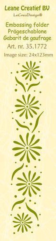 Border embossing folder Flowers 24x123mm | bol