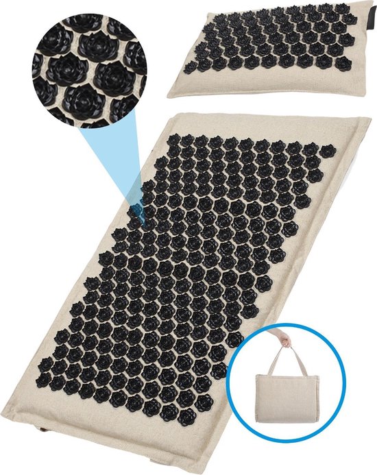 Spijkermat Met Kussen – Acupressuur Mat – Suki – Massagekussen Shiatsu ...