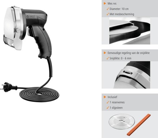 Bartscher Elektrisch Dönermes - 0 tot 6 mm - RVS - 2560 toeren per ...